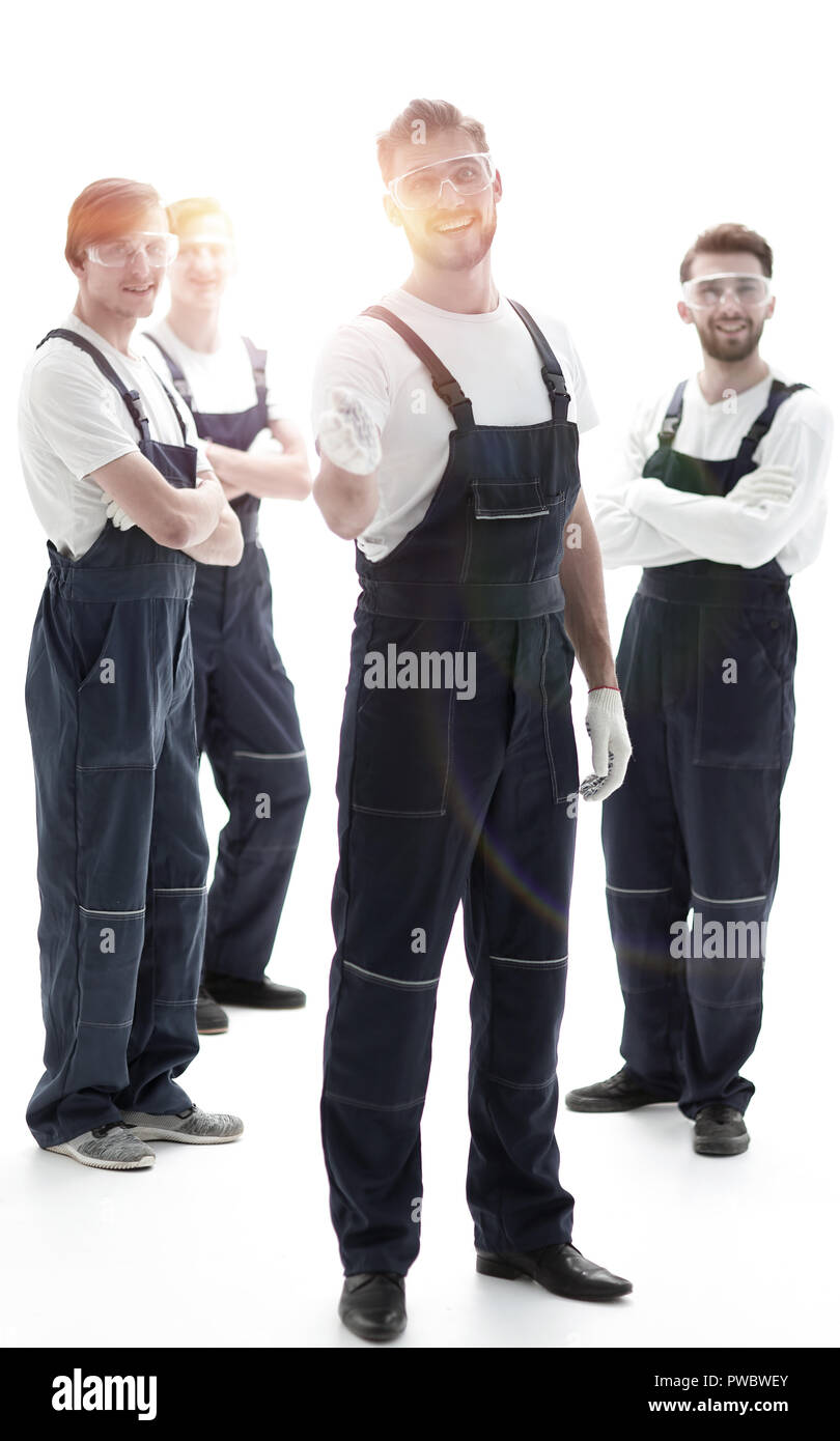 builder holding out his hand for a handshake Stock Photo - Alamy