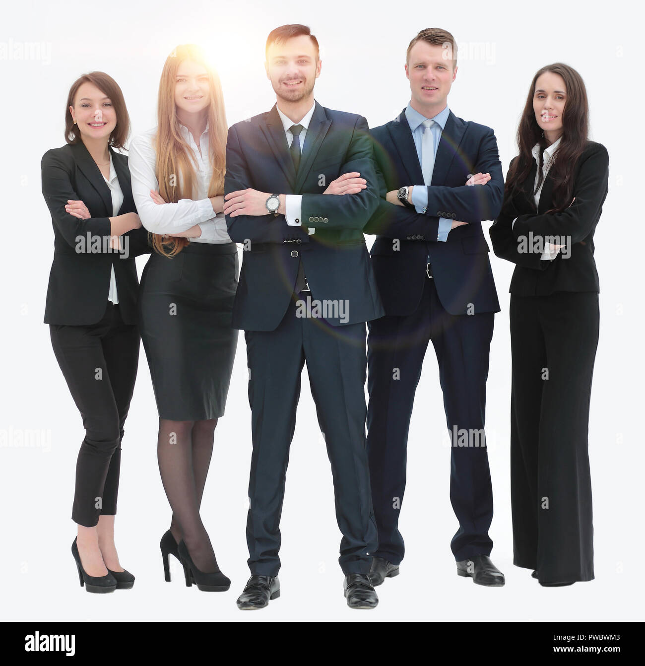 group portrait of successful business team Stock Photo - Alamy