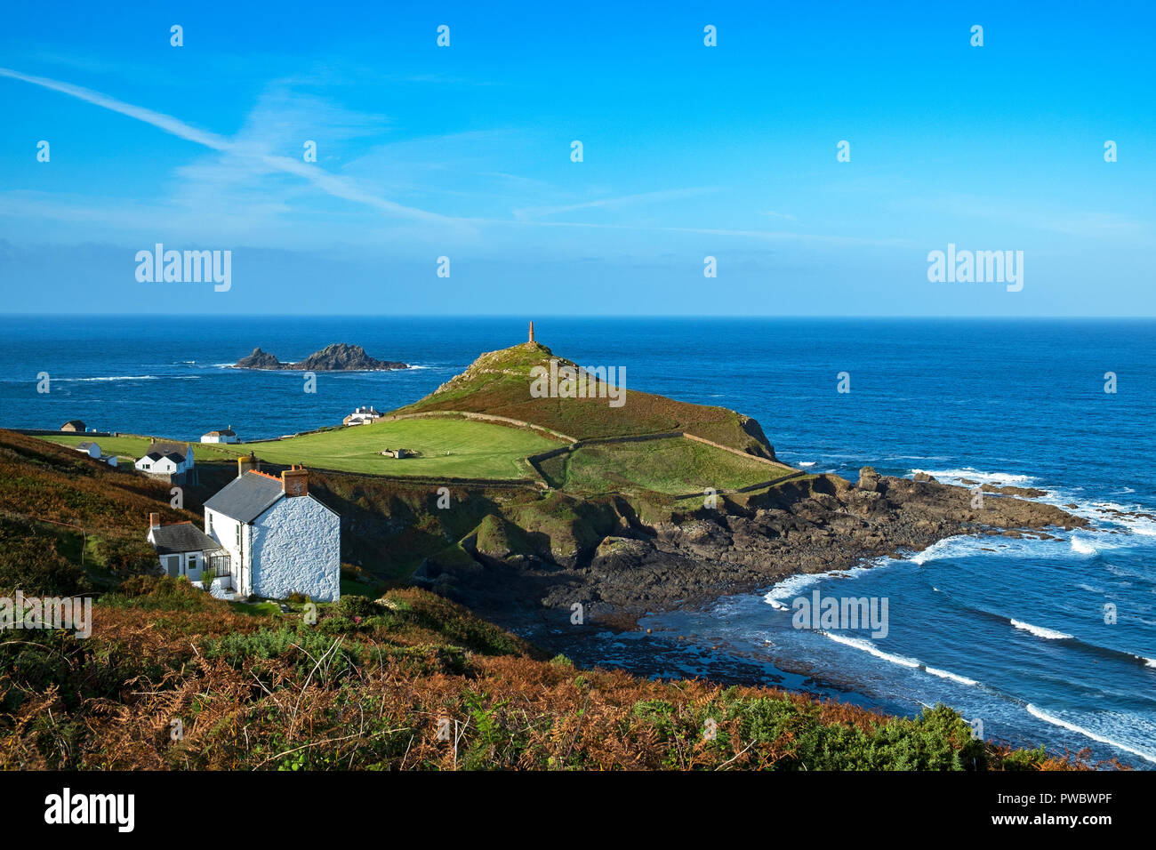cape cornwall near st.just in cornwall, england, britain, uk Stock ...