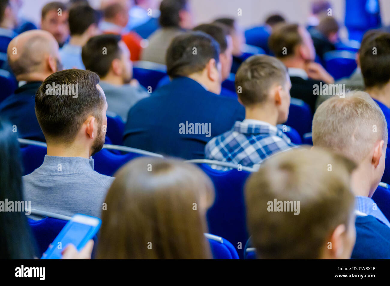 People attend business conference in congress hall Stock Photo - Alamy
