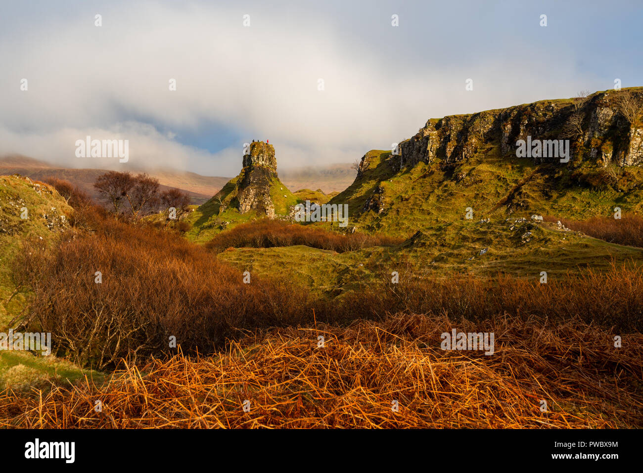 magic light at, Castle Ewen, Fairy Glen, Isle of Skye, Scotland, Uk ...
