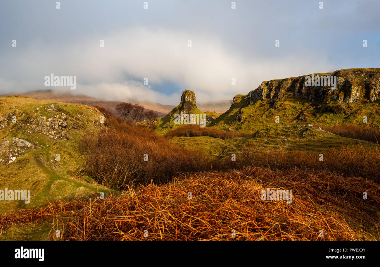 magic light at, Castle Ewen, Fairy Glen, Isle of Skye, Scotland, Uk ...