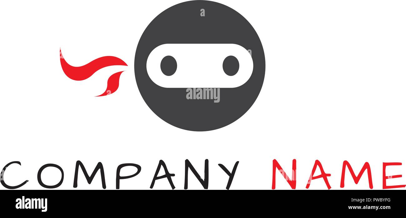 Red ninja logo hi-res stock photography and images - Alamy