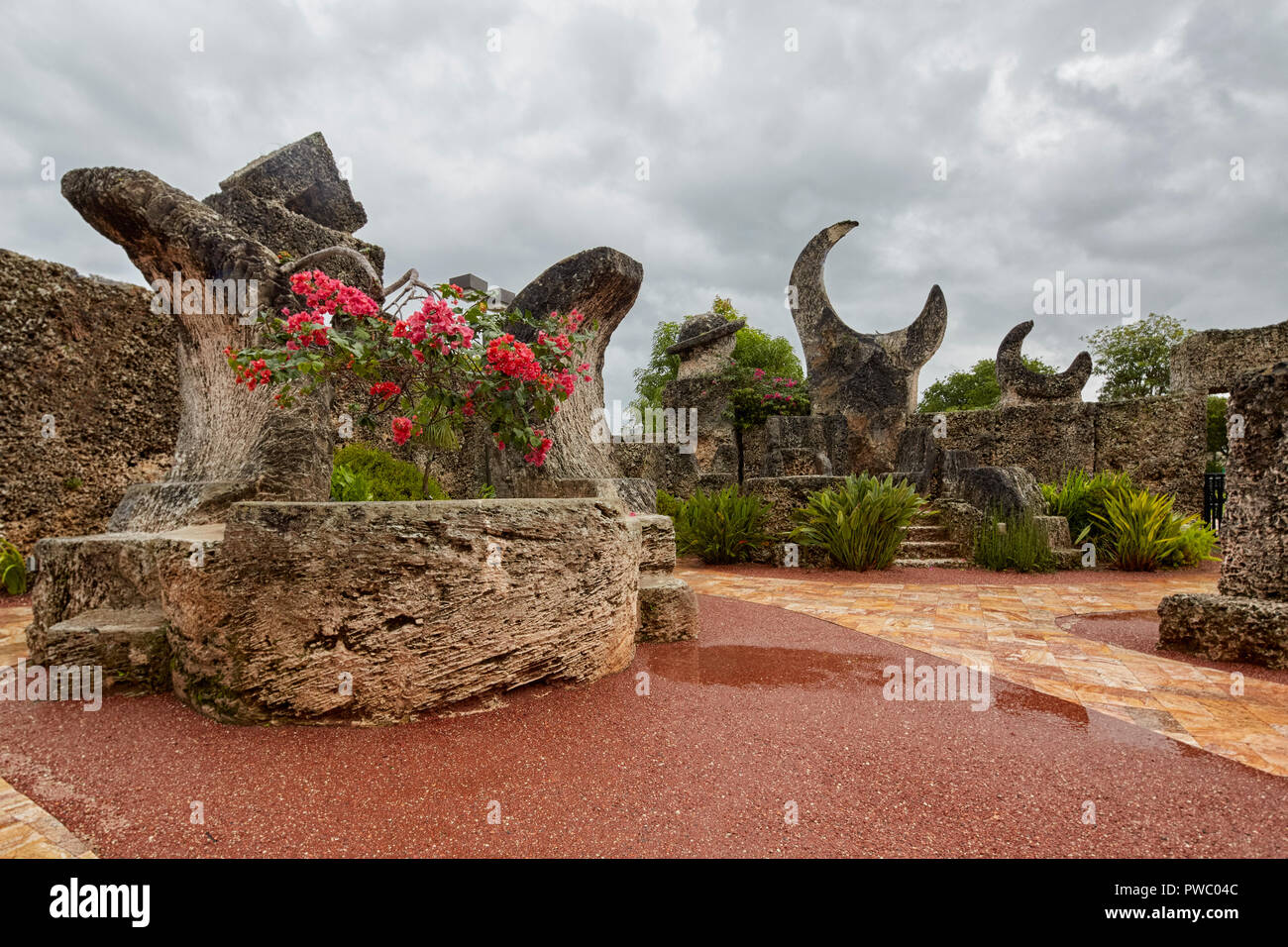 Coral Castle or Rock Gate Park built by Edward Leedskalnin in Homestead ...