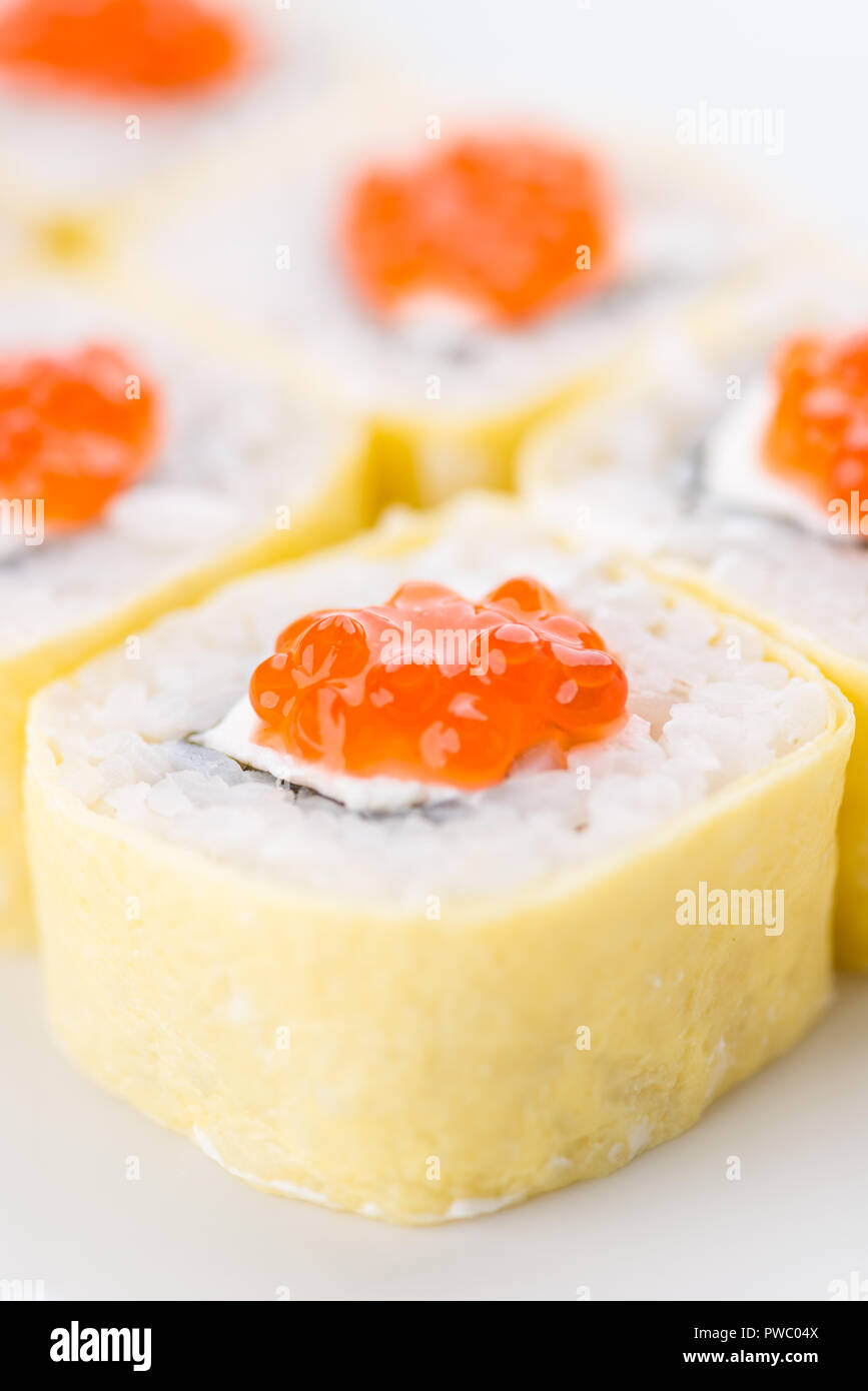 Japanese food restaurant, sushi maki gunkan roll plate or platter set ...