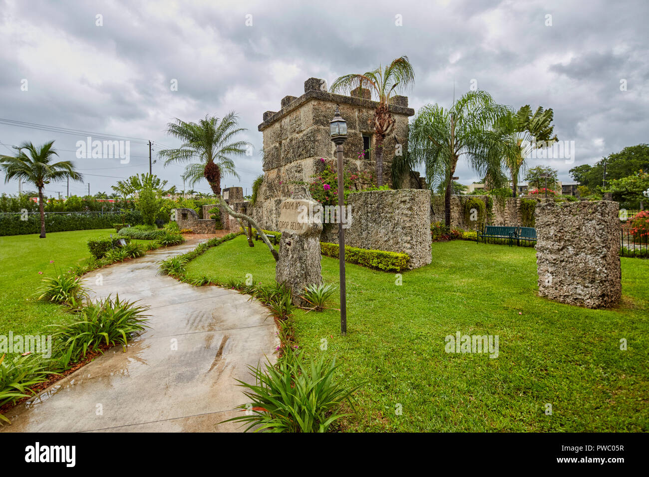 Coral Castle or Rock Gate Park built by Edward Leedskalnin in Homestead ...