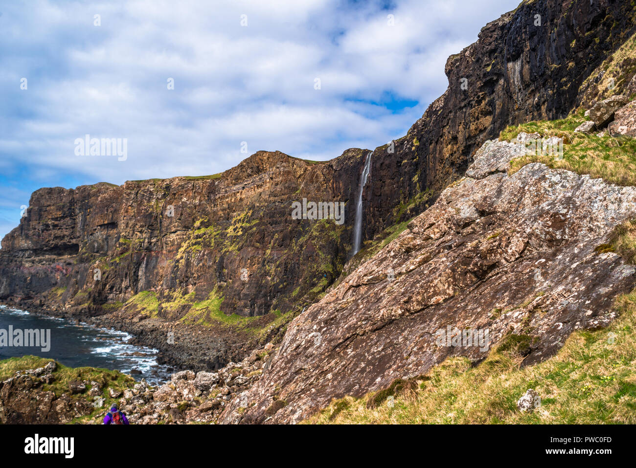 Closely at the Waterfall, Talisker Bay, Sile of Skye, Inner Hebrides ...