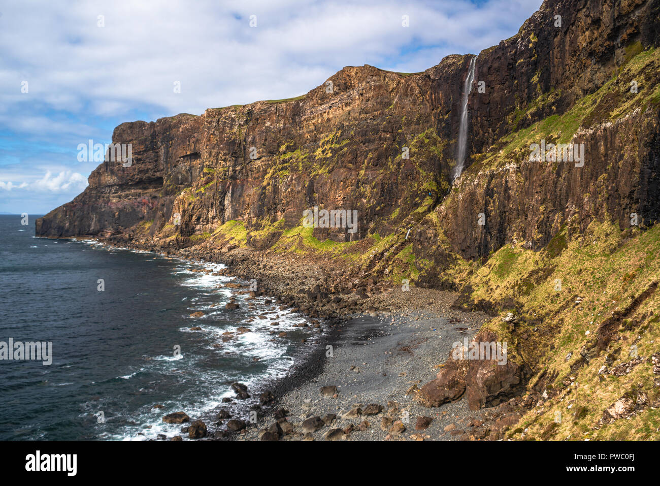 Closely at the Waterfall, Talisker Bay, Sile of Skye, Inner Hebrides ...