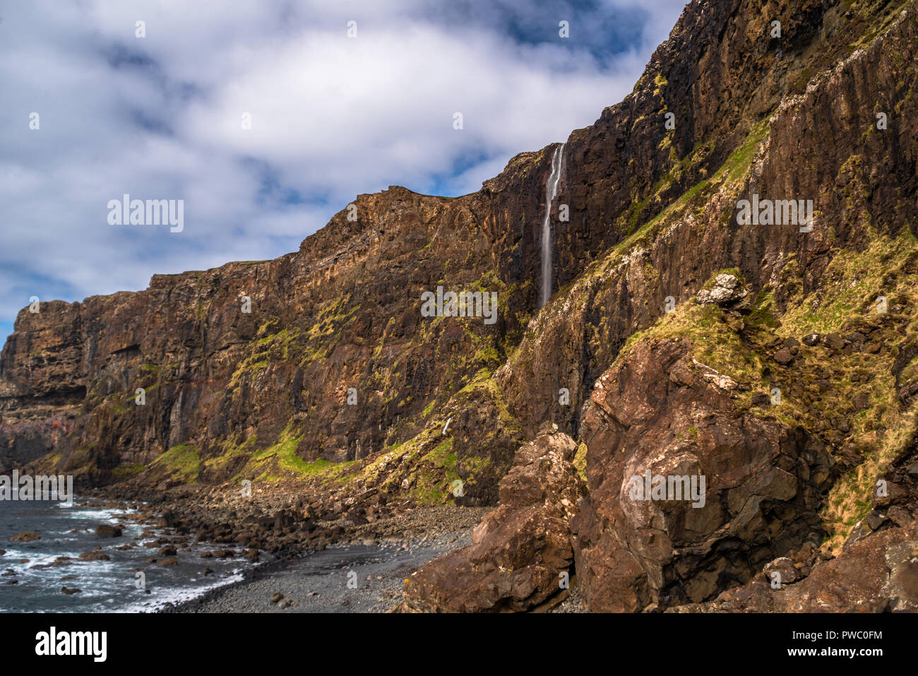 Closely at the Waterfall, Talisker Bay, Sile of Skye, Inner Hebrides ...