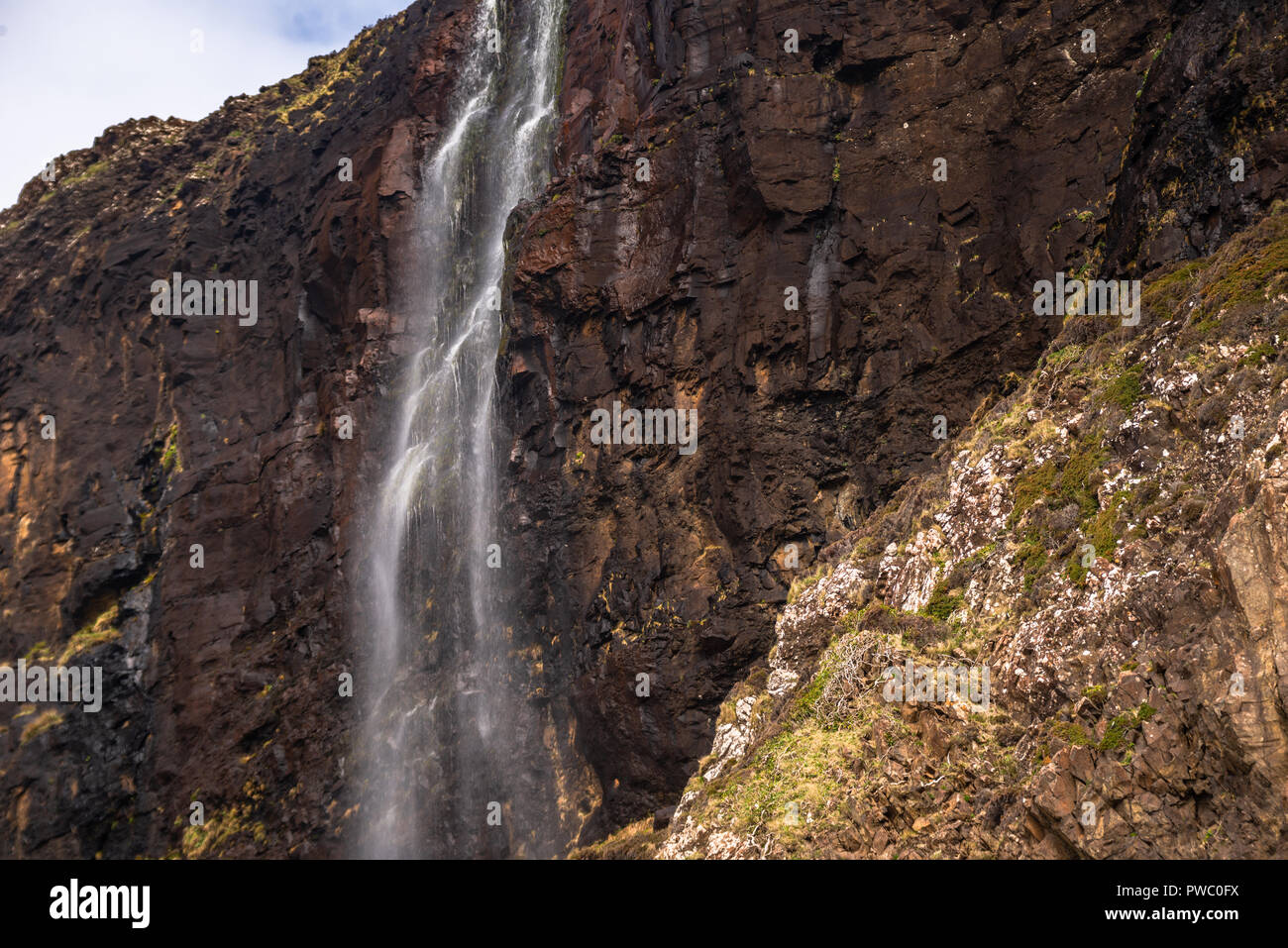 Closely at the Waterfall, Talisker Bay, Sile of Skye, Inner Hebrides ...