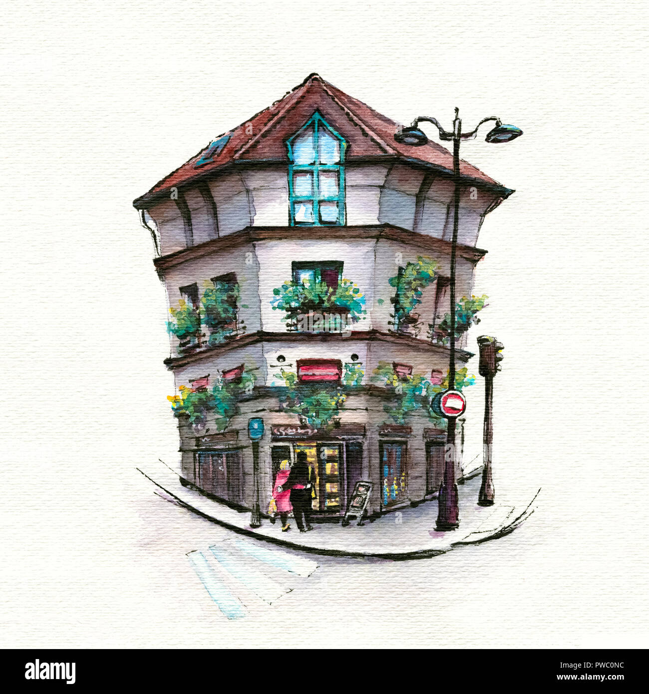 Typical Parisian house, France Stock Photo - Alamy