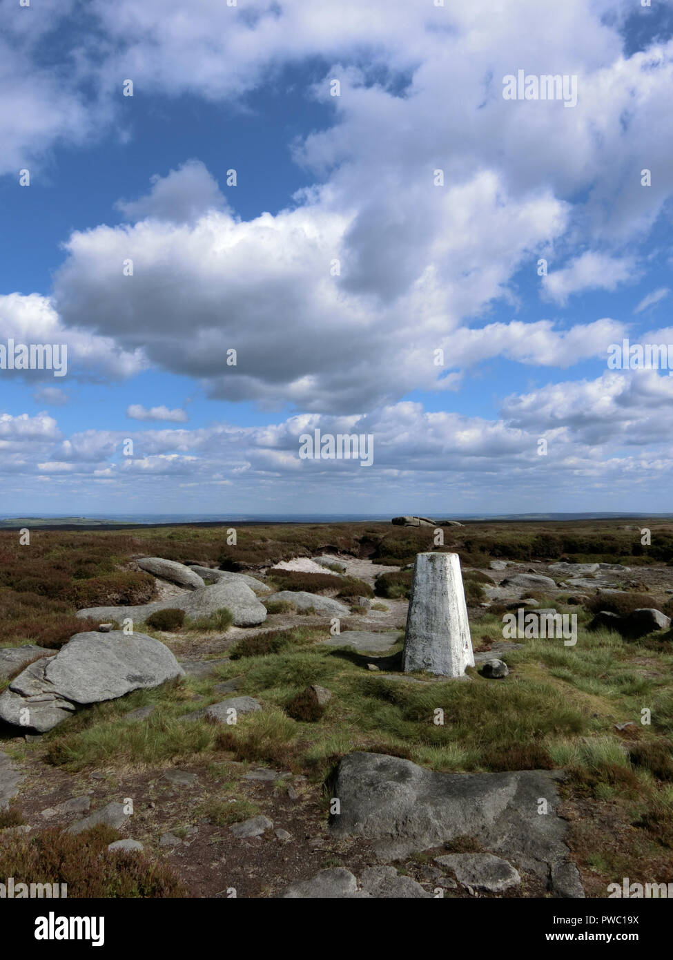 Trig Point & Summit of Margery Hill, Howden Moor, Peak District ...