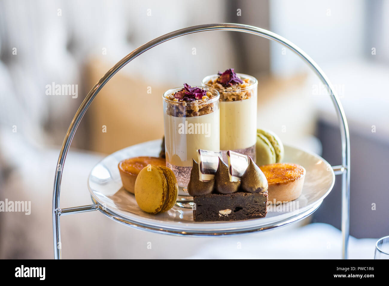 An elegant afternoon tea in a beautiful restaurant Stock Photo - Alamy