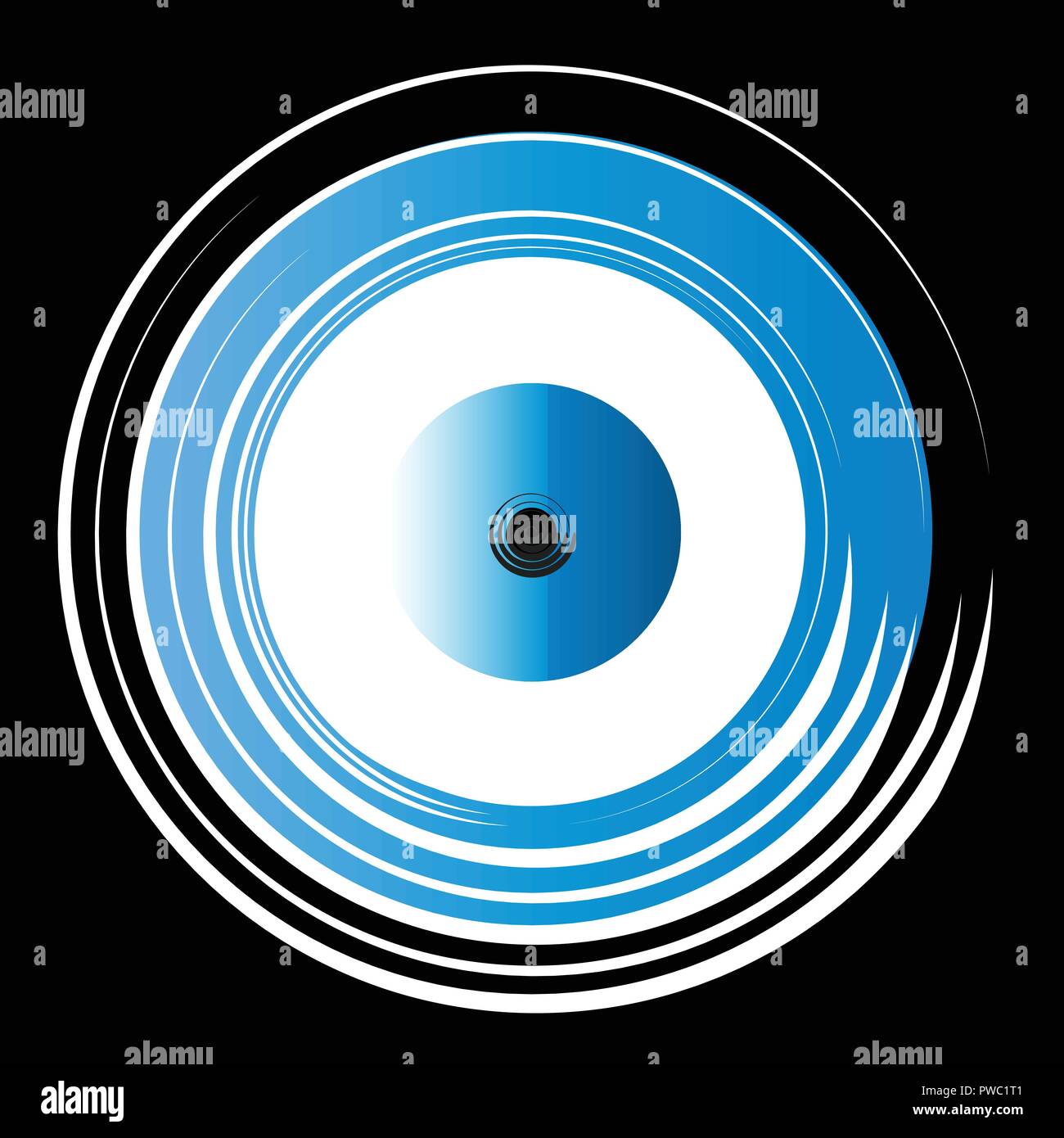 artistic blue evil eye vector on black background Stock Vector Image ...