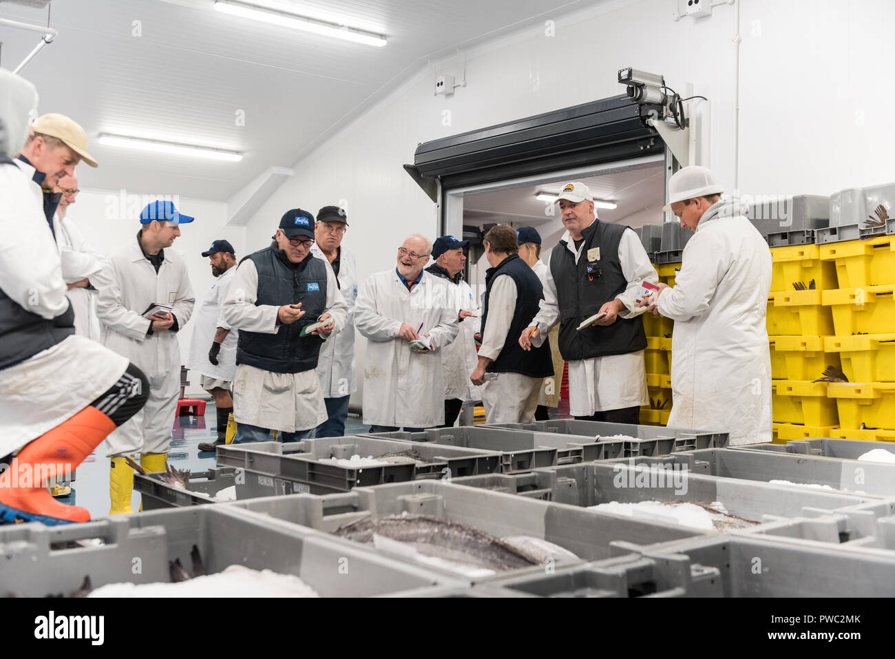 Newlyn fish market auction Cornwall Stock Photo - Alamy