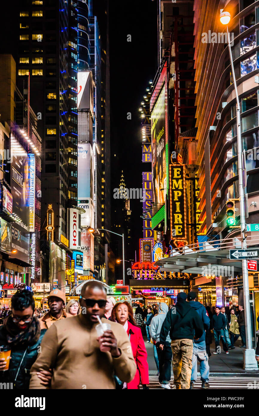 Times Square Theater District Manhattan New York, New York, USA Stock ...