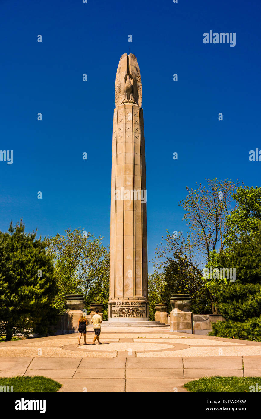 World War I Monument Walnut Hill Park New Britain, Connecticut, USA ...