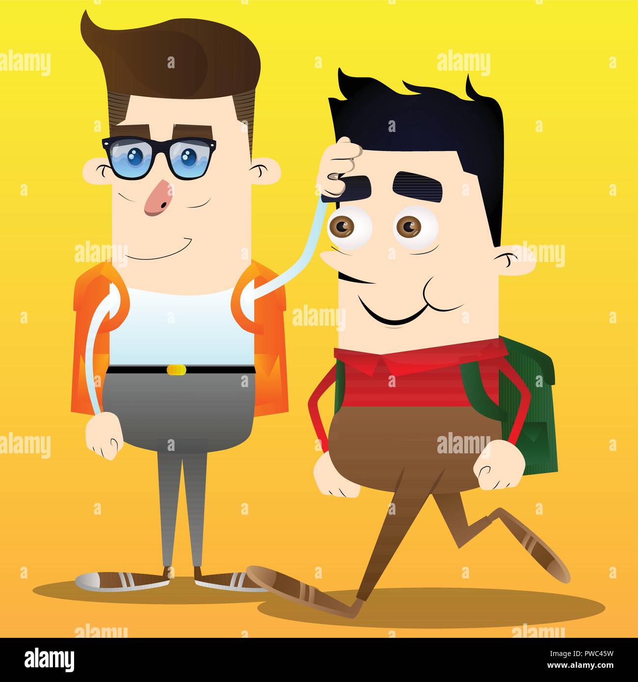 Child comforting another child hi-res stock photography and images - Alamy