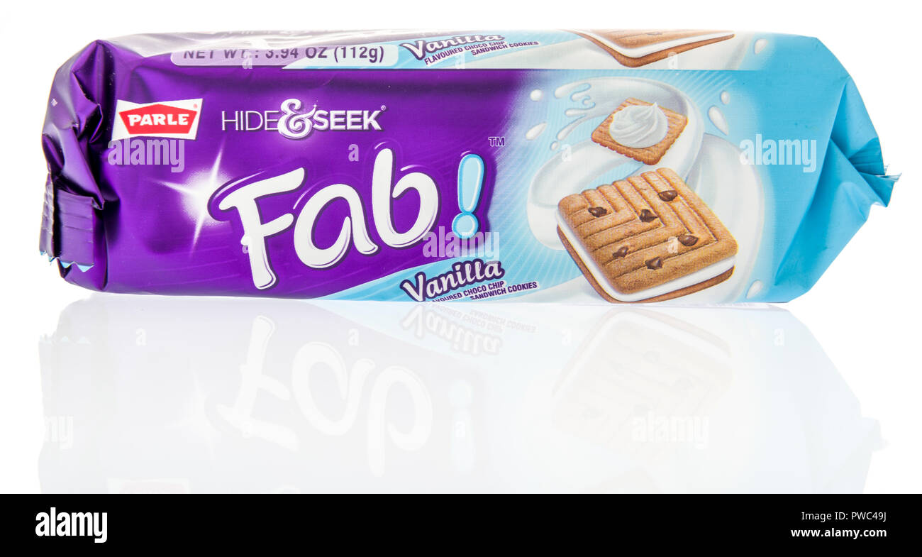 Winneconne, WI - 7 October 2018: A package of Parle hide and seek Fab ...