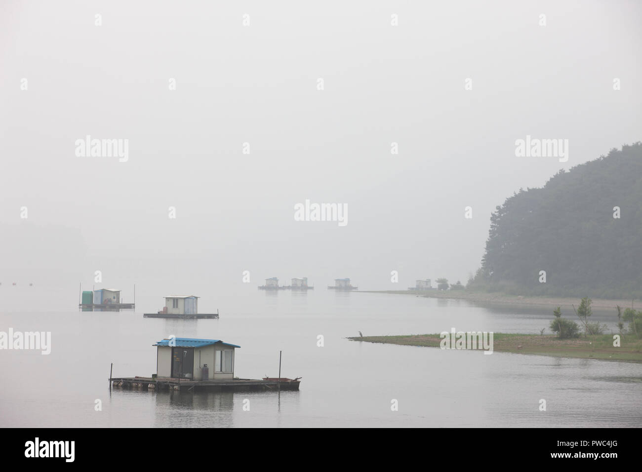 bungalow fishing spot, Gyeonggi-do Province, South korea Stock Photo ...