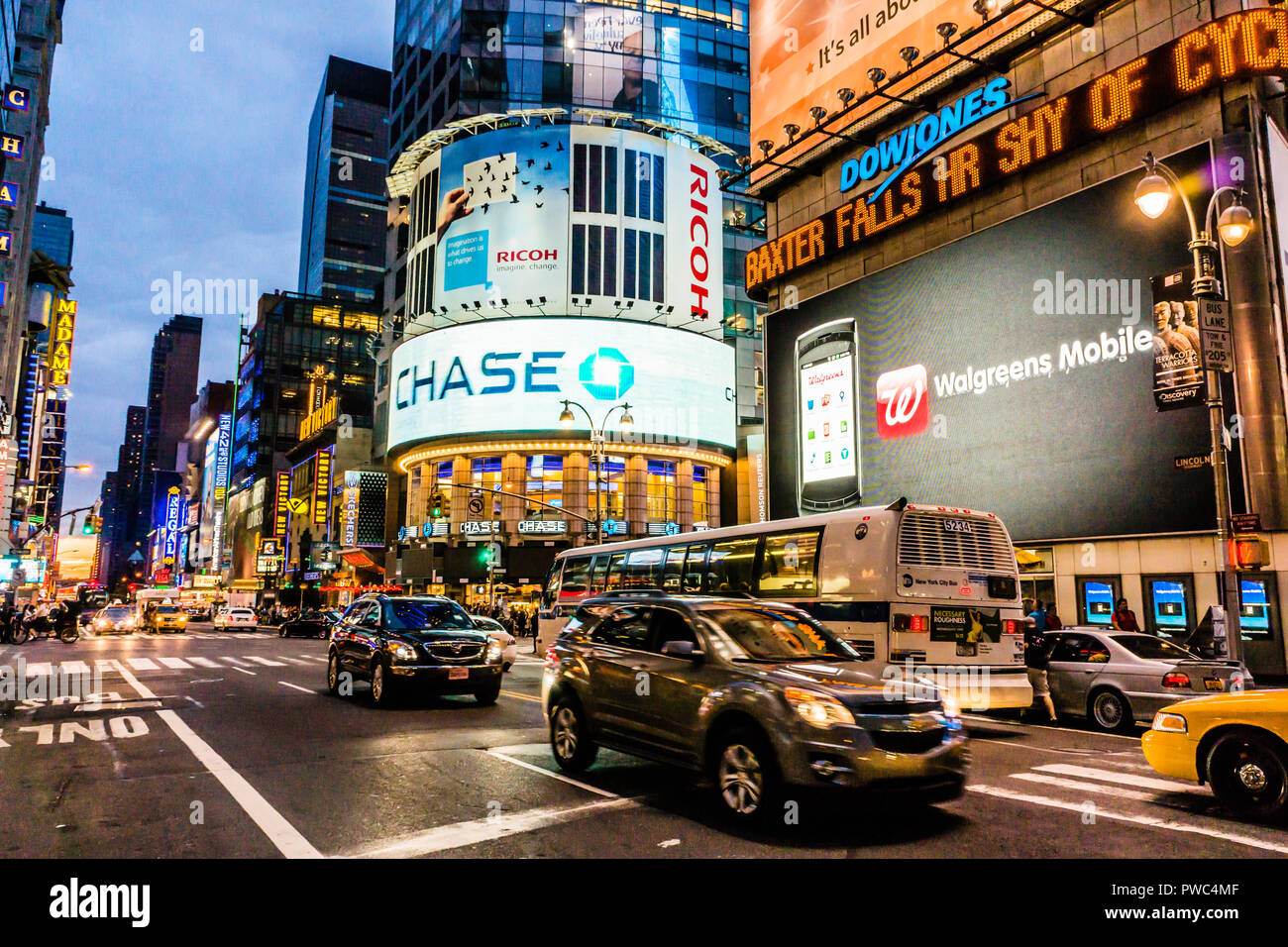 Times Square Theater District Manhattan New York, New York, USA Stock ...