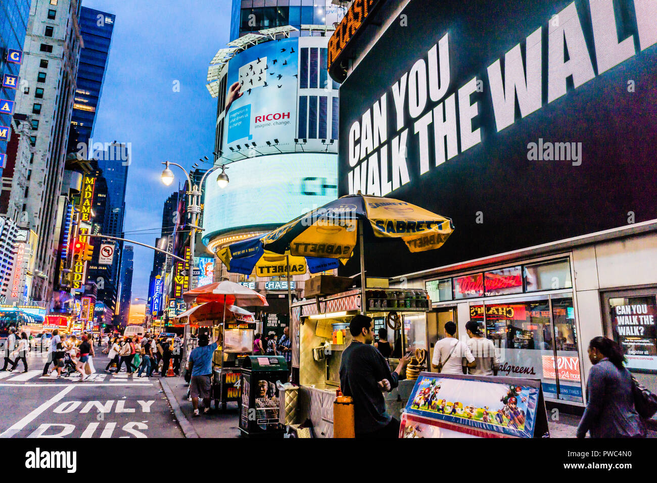 Times Square Theater District Manhattan New York, New York, USA Stock ...
