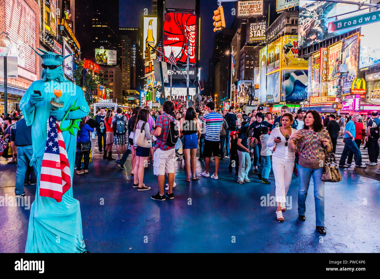 Times Square Theater District Manhattan New York, New York, USA Stock ...