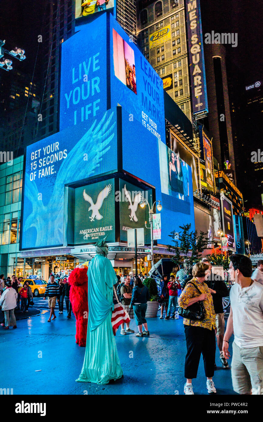 Times Square Theater District Manhattan New York, New York, USA Stock ...
