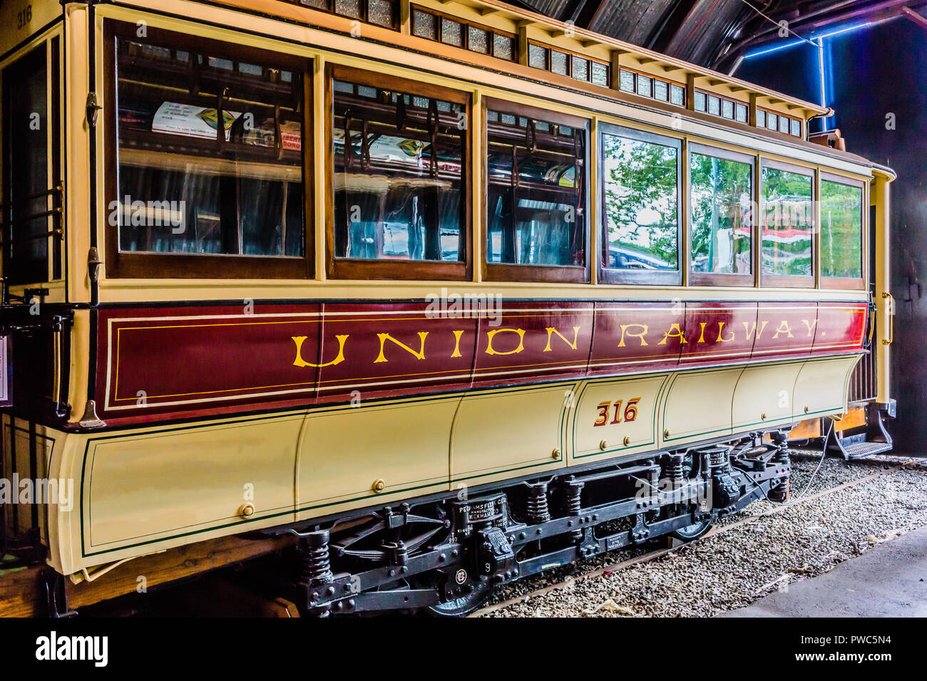 Trolley museum electric rail cars hi-res stock photography and images ...