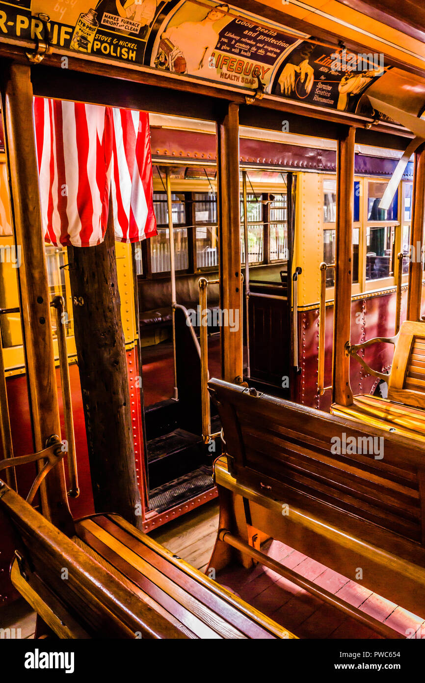 Trolley museum electric rail cars hi-res stock photography and images ...