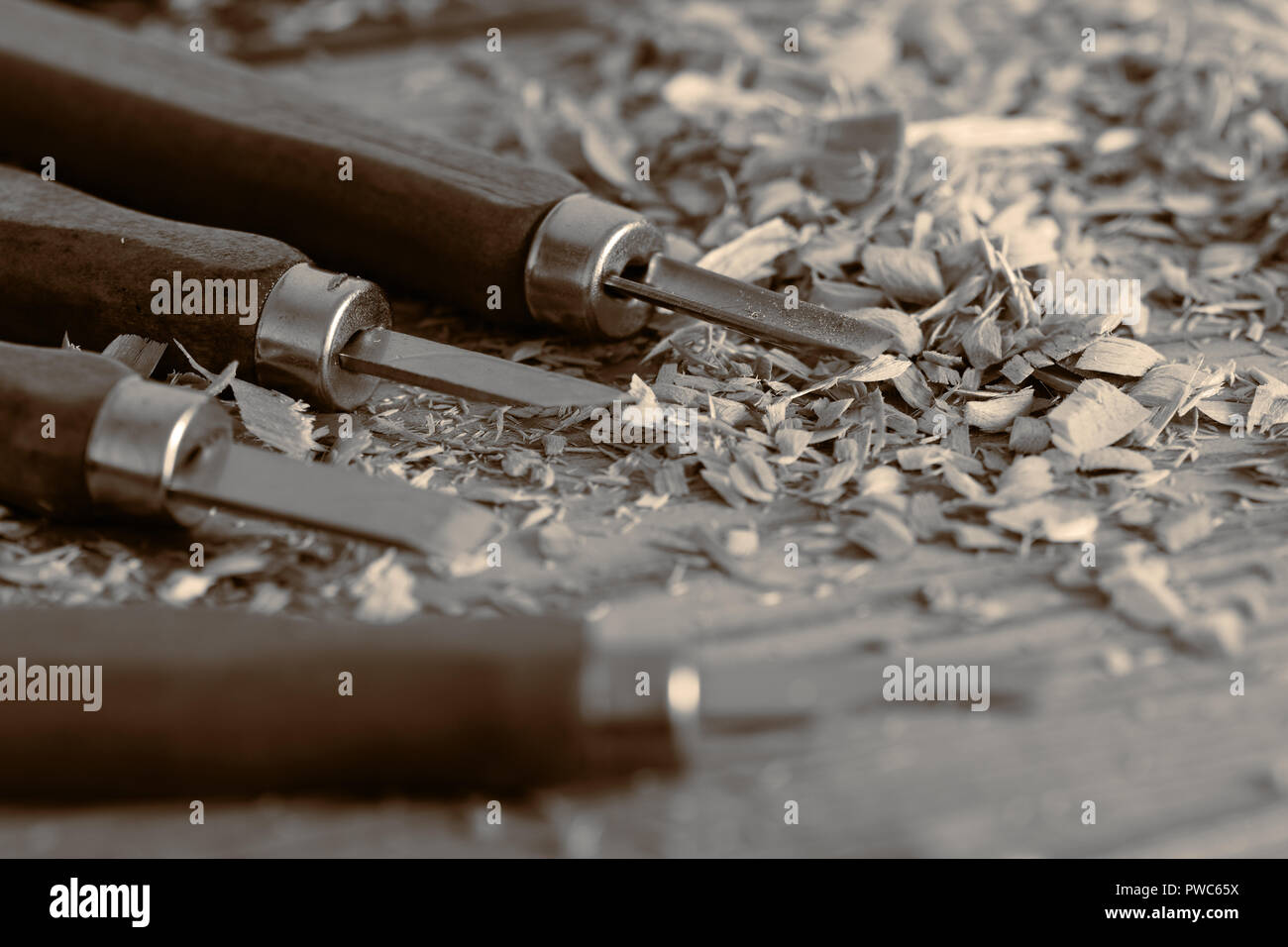 Shavings wooden chisels on hi-res stock photography and images - Alamy