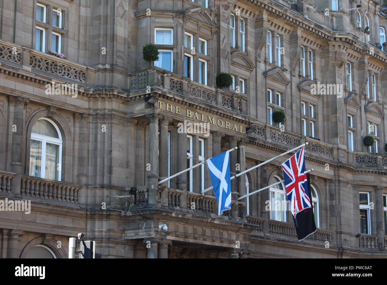 7 July 2018: Edinburgh, UK. A photograph of the exterior front facade ...