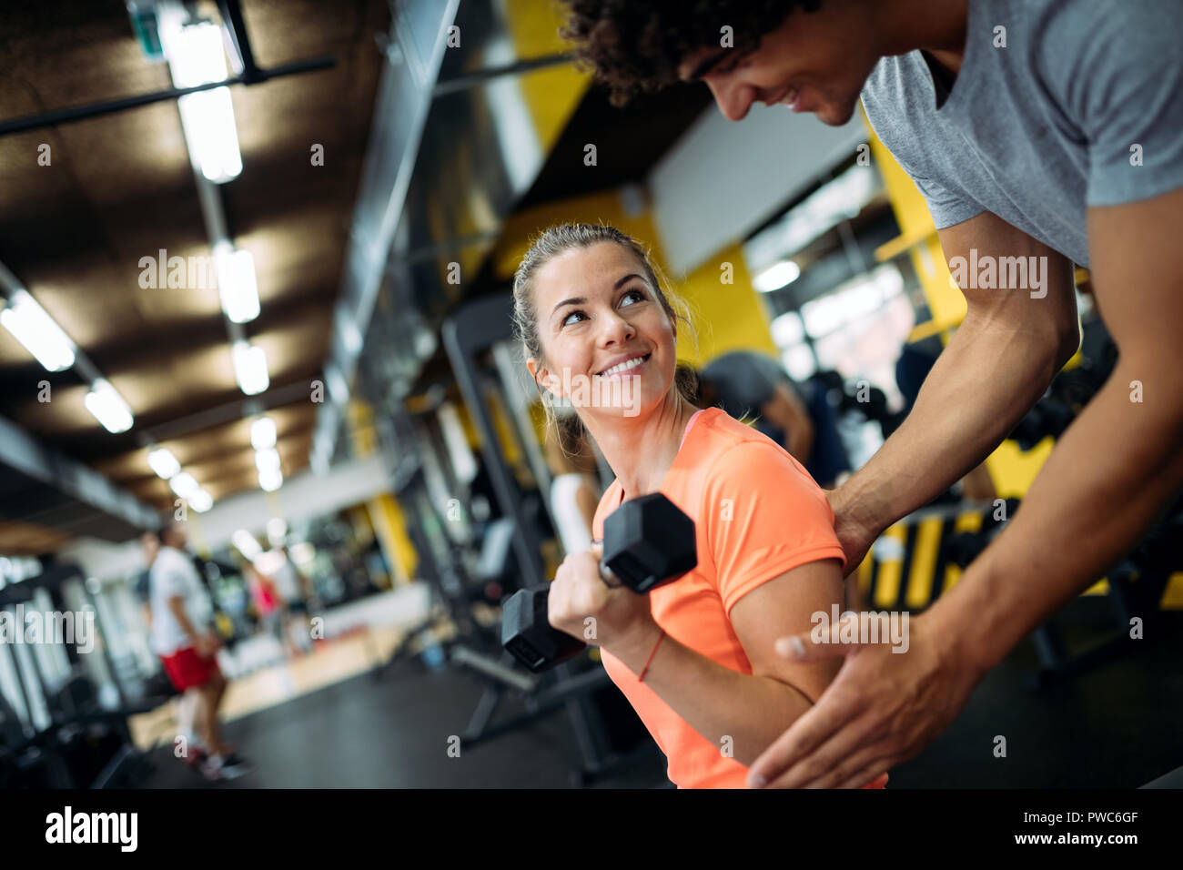 Beautiful young coach helping hi-res stock photography and images - Alamy