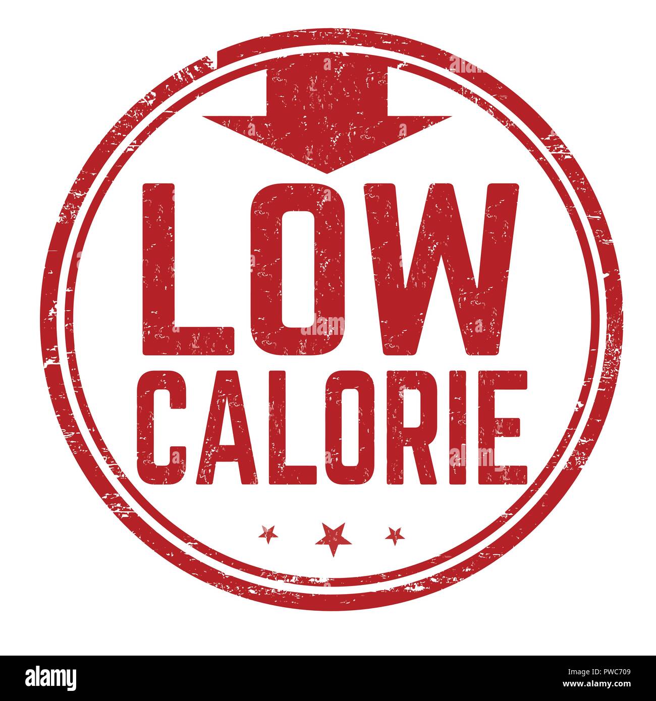 Low calorie sign or stamp on white background, vector illustration ...