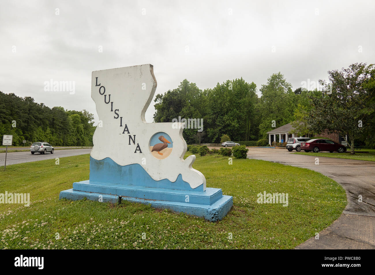 Louisiana Welcome Center Sign, USA Stock Photo - Alamy