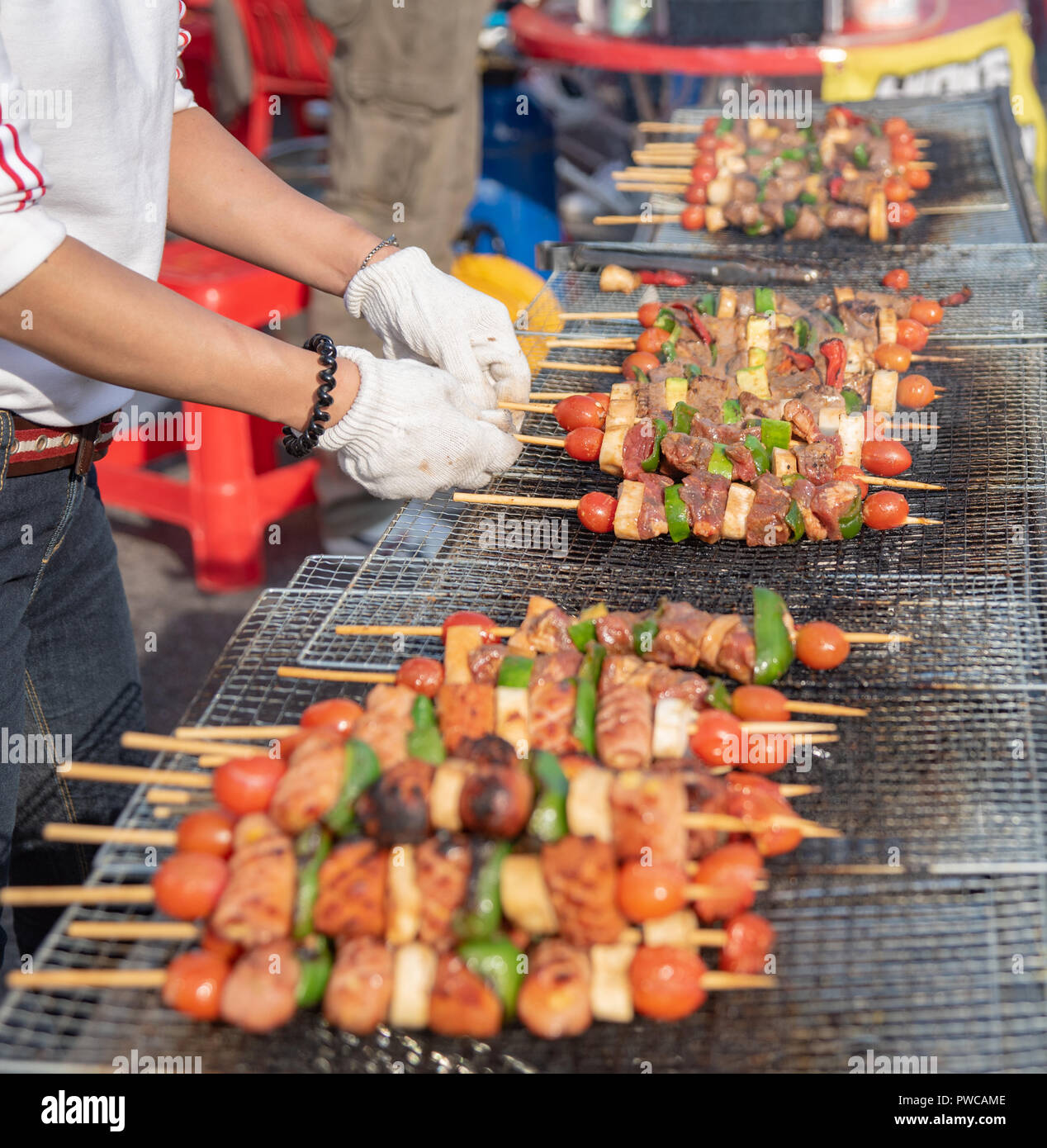 Food baked with sticks, Seoul street food, Korea Stock Photo - Alamy