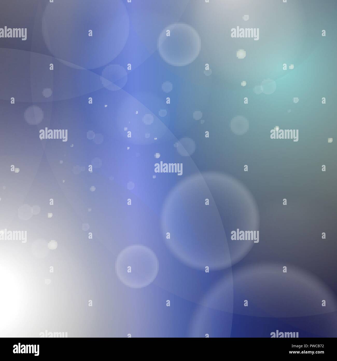 Abstract blue round bokeh background, christmas theme Stock Vector ...