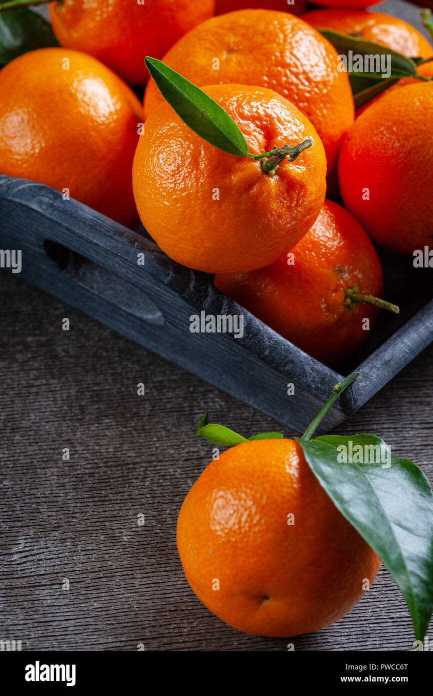 Fresh juicy clementine mandarins, winter time fruits Stock Photo - Alamy
