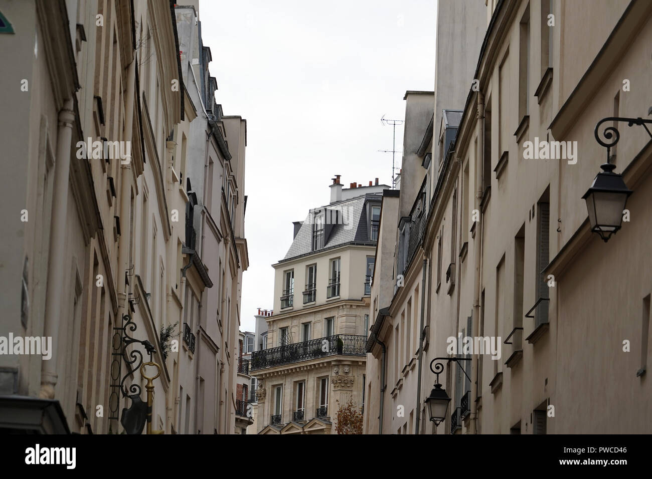 paris roof chimney and cityview landscape Stock Photo - Alamy