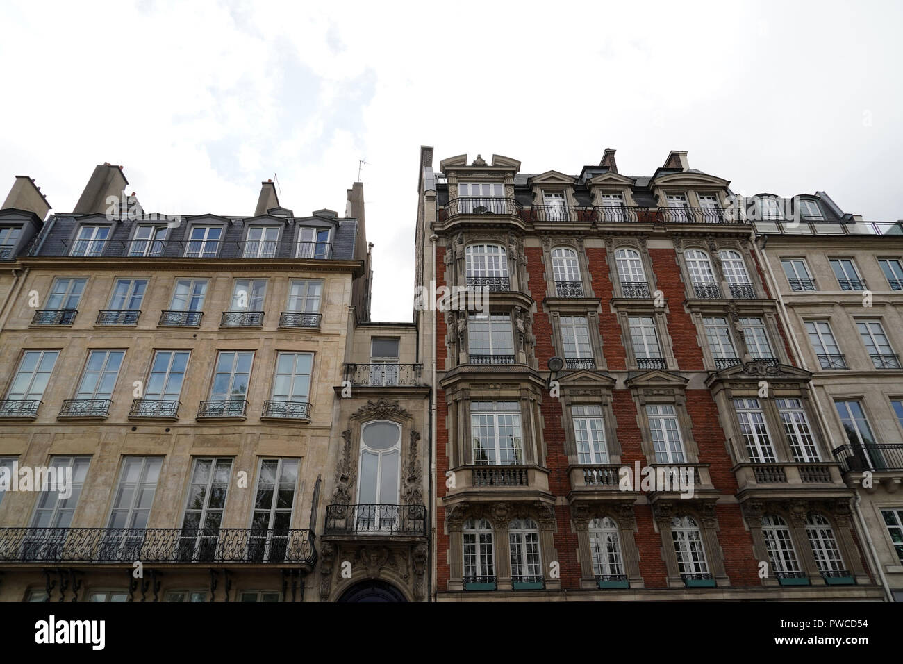 paris roof chimney and cityview landscape Stock Photo - Alamy
