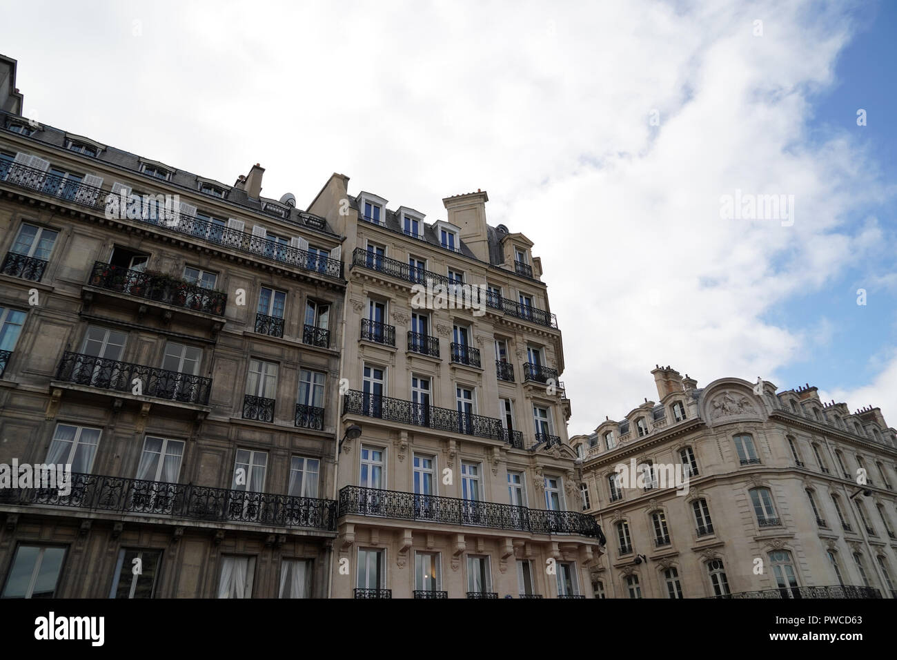 paris roof chimney and cityview landscape Stock Photo - Alamy