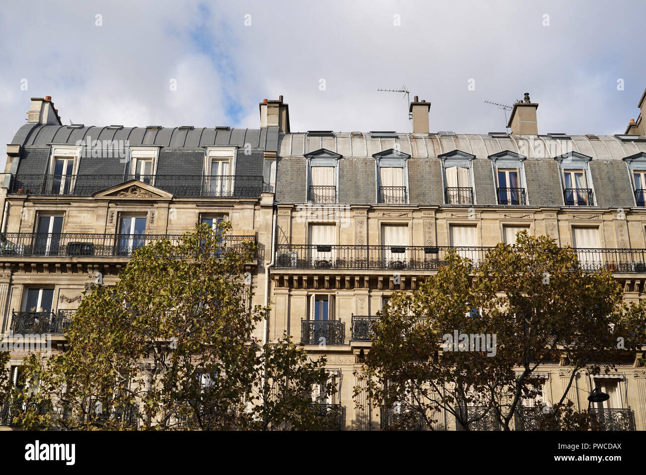 paris roof chimney and cityview landscape Stock Photo - Alamy