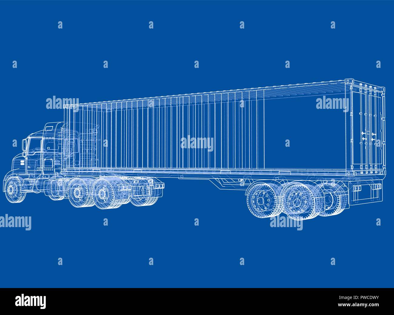 Logistic by Container truck. Vector Stock Vector Image & Art - Alamy