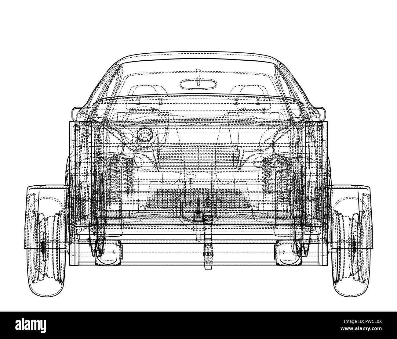 Open car trailer isolated Stock Vector Images - Alamy