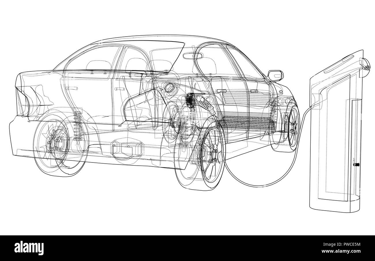 Electric vehicle plug concept Stock Vector Images - Alamy