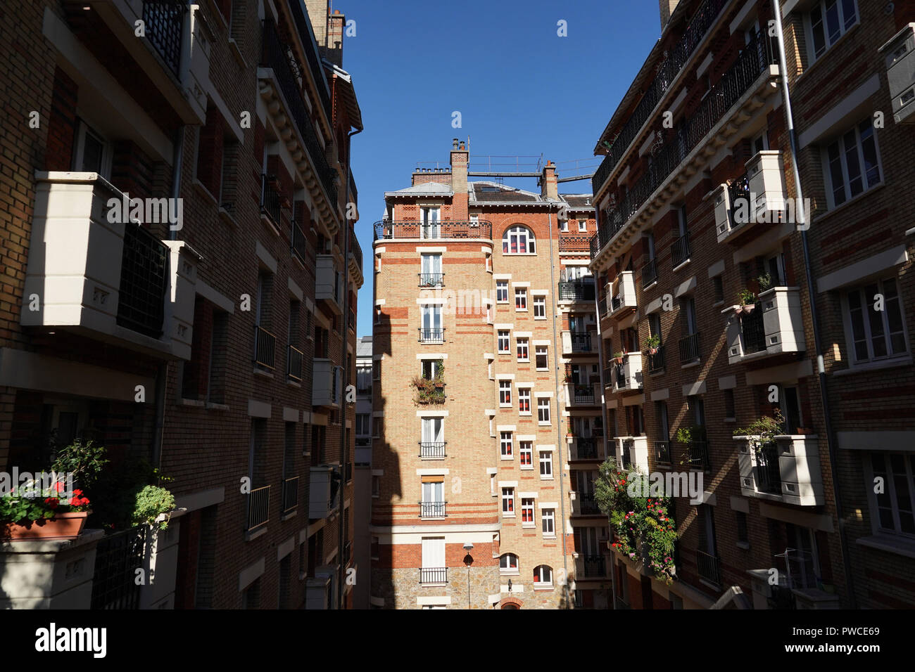 paris roof chimney and cityview landscape Stock Photo - Alamy