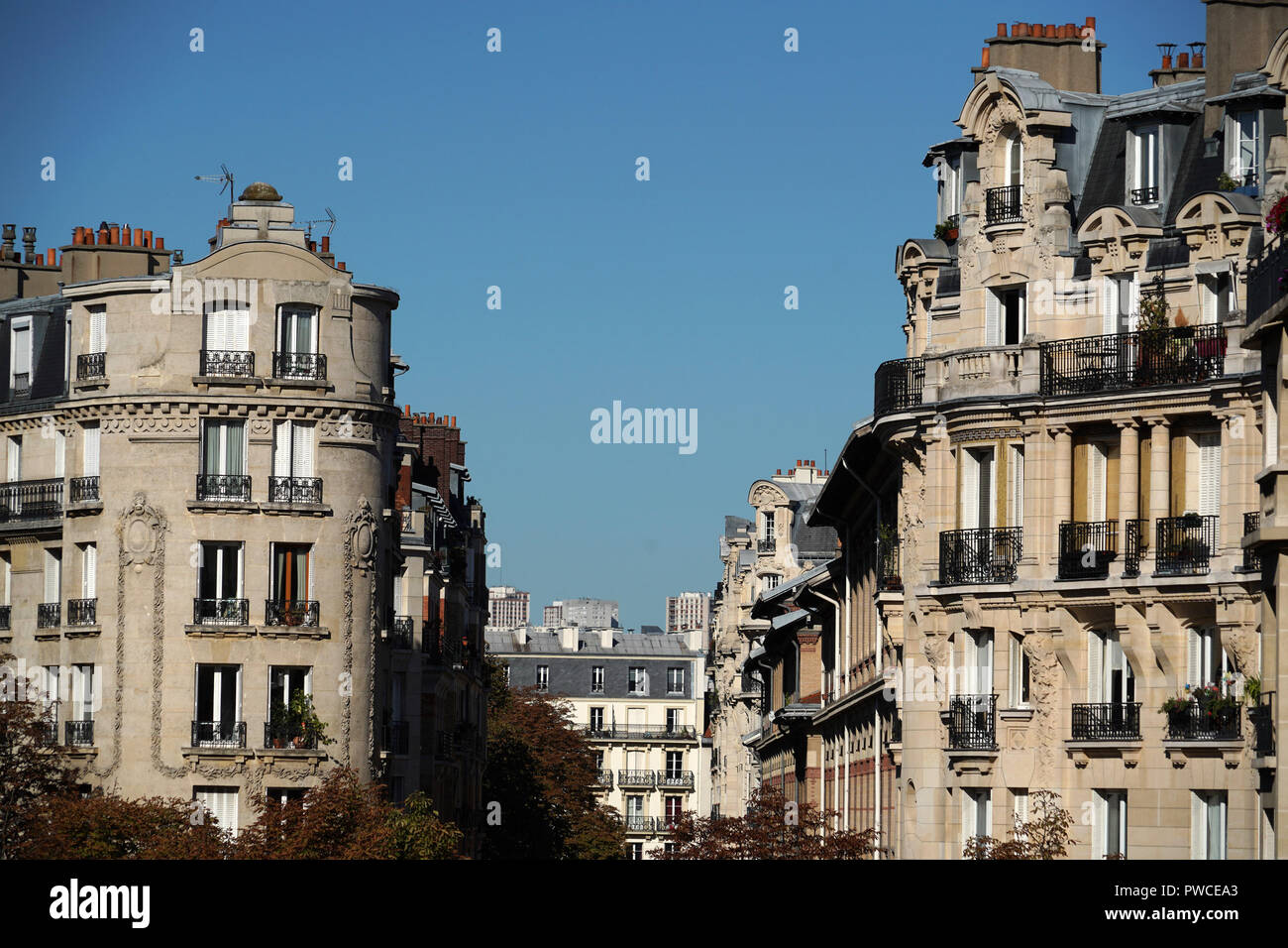 paris roof chimney and cityview landscape Stock Photo - Alamy