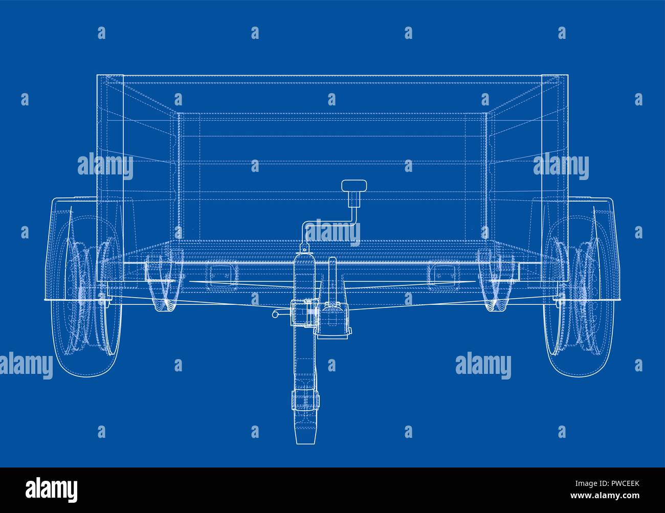 Open trailer sketch. Vector Stock Vector Image & Art - Alamy