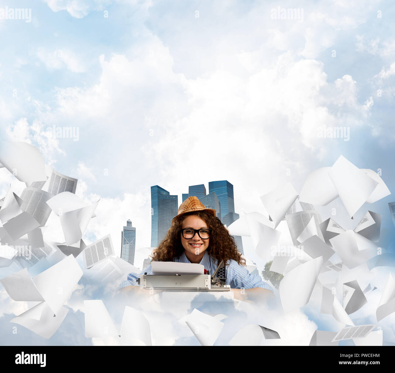 Creative inspiration of young female writer Stock Photo - Alamy