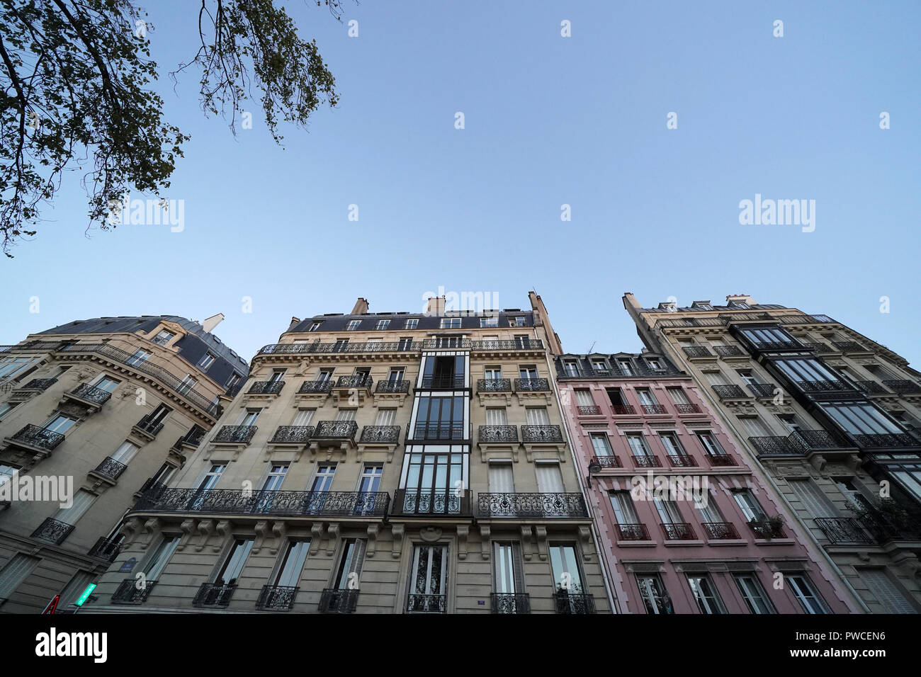 paris roof chimney and cityview landscape Stock Photo - Alamy